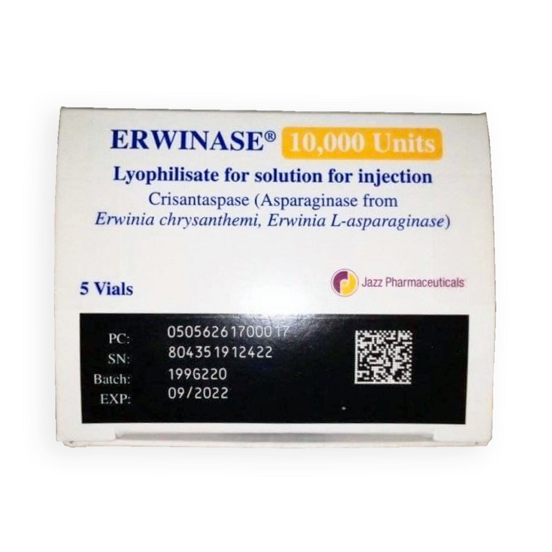Erwinase / Эрвиназа от Jazz Pharmaceuticals (L-аспарагиназа 10 000 МЕ ...